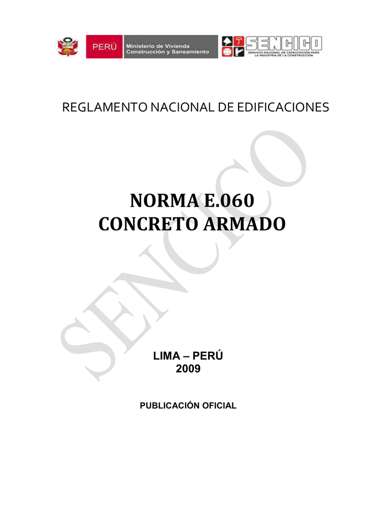 norma e.060 concreto armado