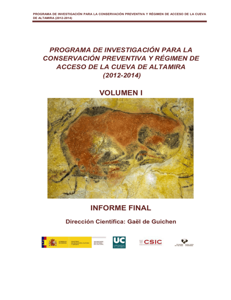 Programa de investigación para la conservación preventiva y