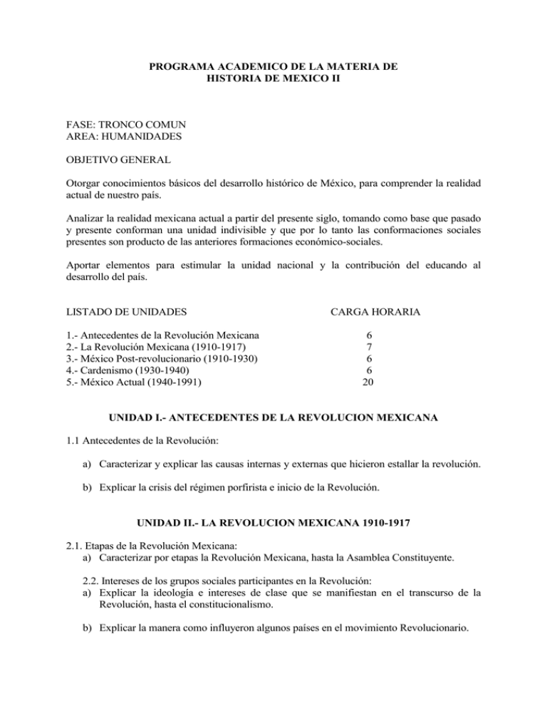 HISTORIA DE MEXICO II