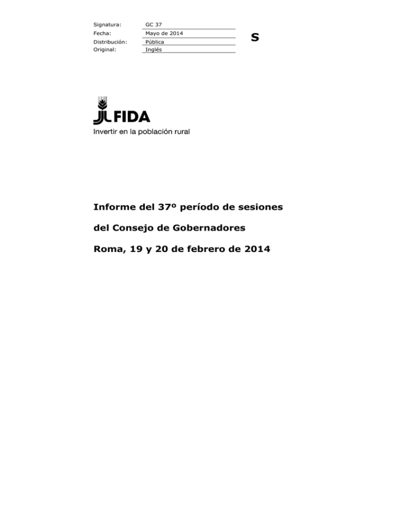 GC 37 Report - IFAD Central Login