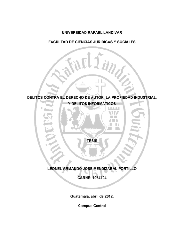 universidad rafael landivar facultad de ciencias juridicas y sociales