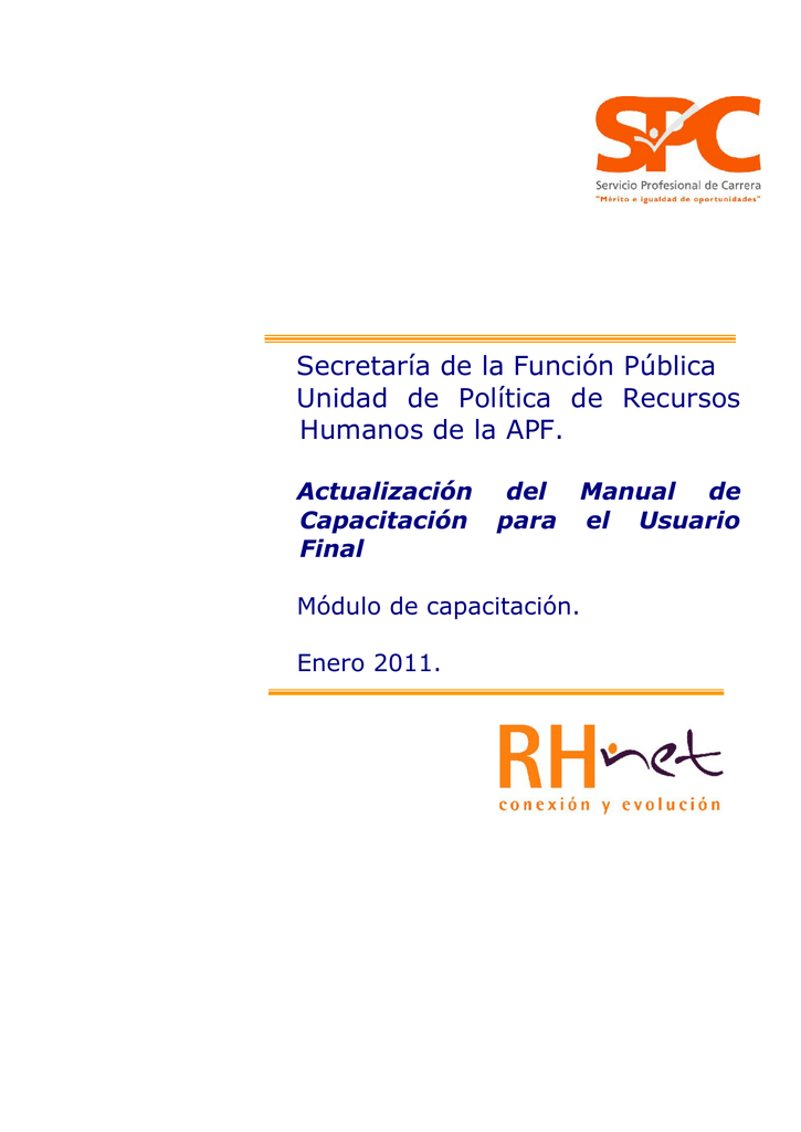Manual de RHNet- modúlo Capacitación