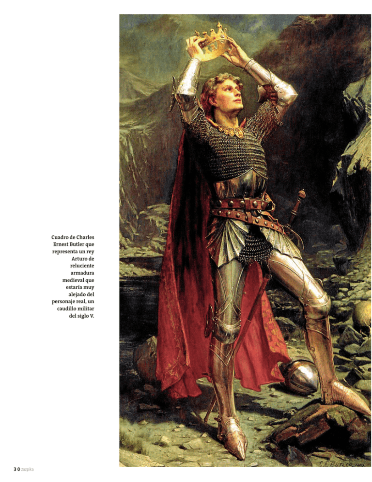 Cuadro de Charles Ernest Butler que representa un rey Arturo