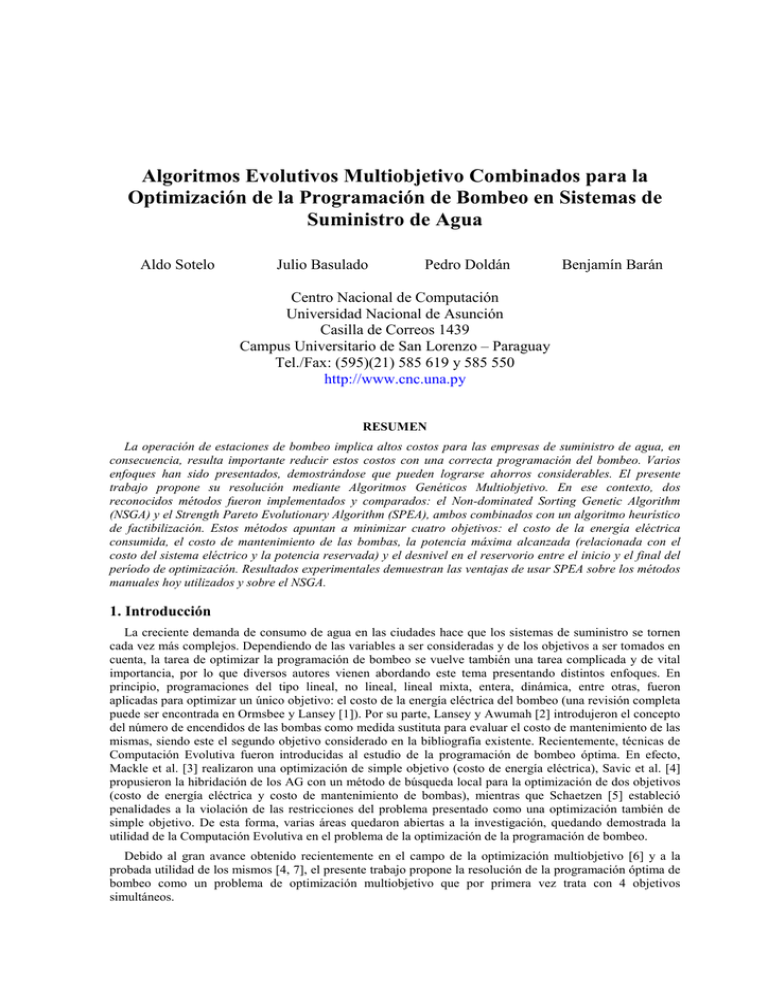 Algoritmos Evolutivos Multiobjetivo Combinados para