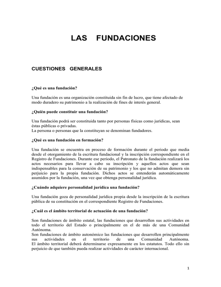 las fundaciones