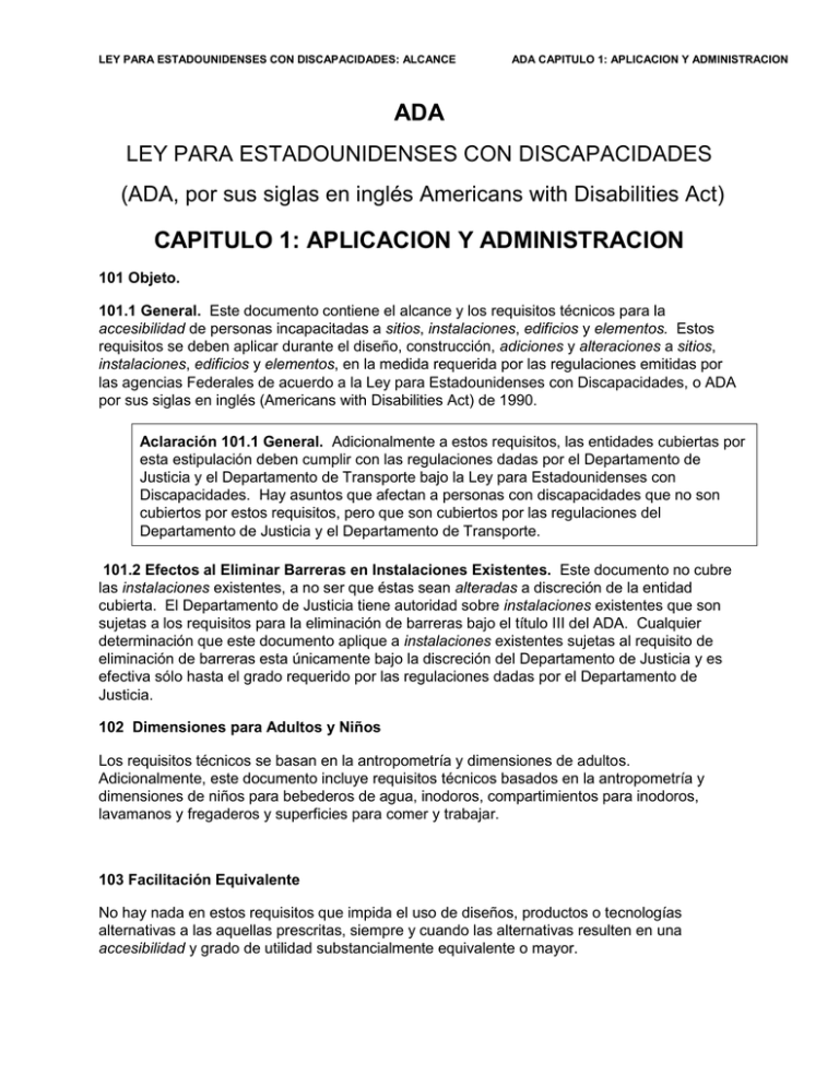 ada capitulo 1: aplicacion y administracion