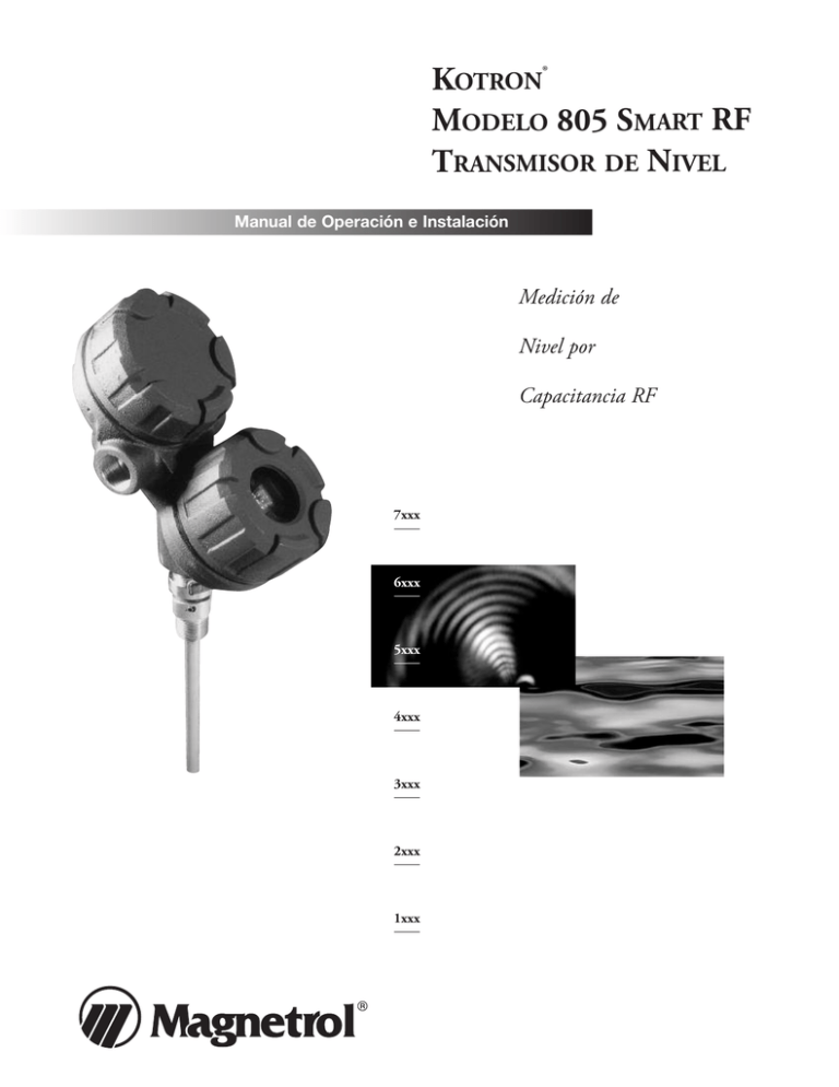 kotron modelo 805 smart rf transmisor de nivel