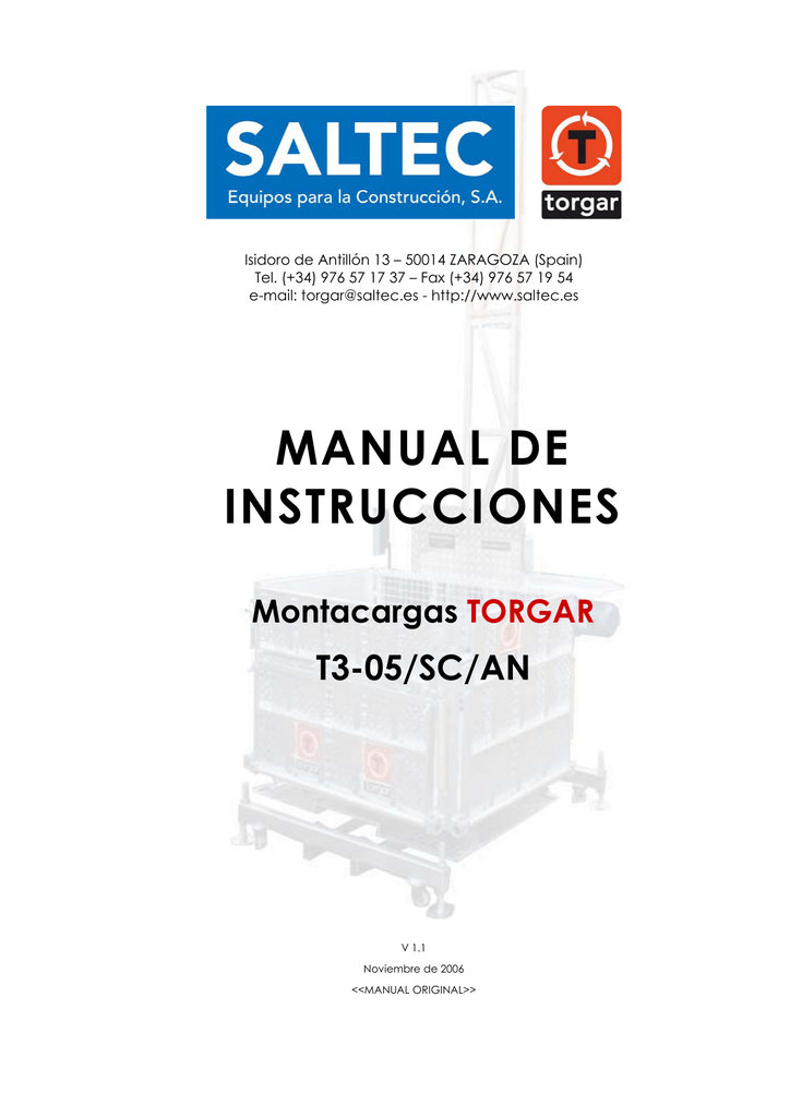 "Manual Saltec T3-05" en formato PDF