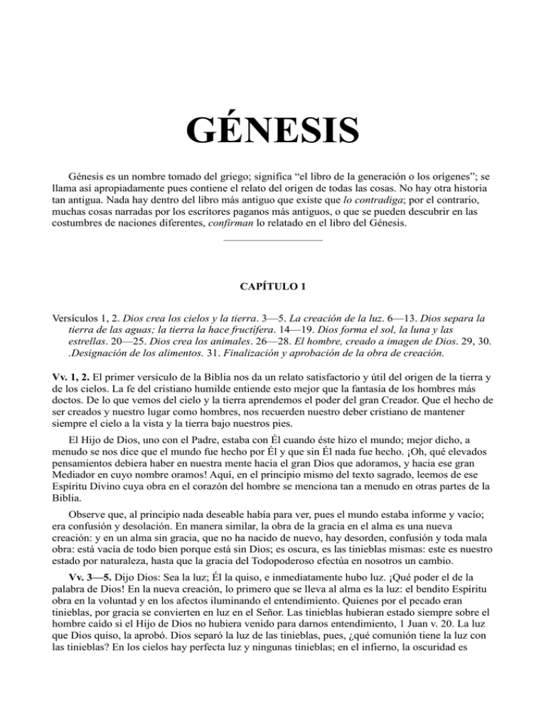 Génesis - Iglesia Reformada