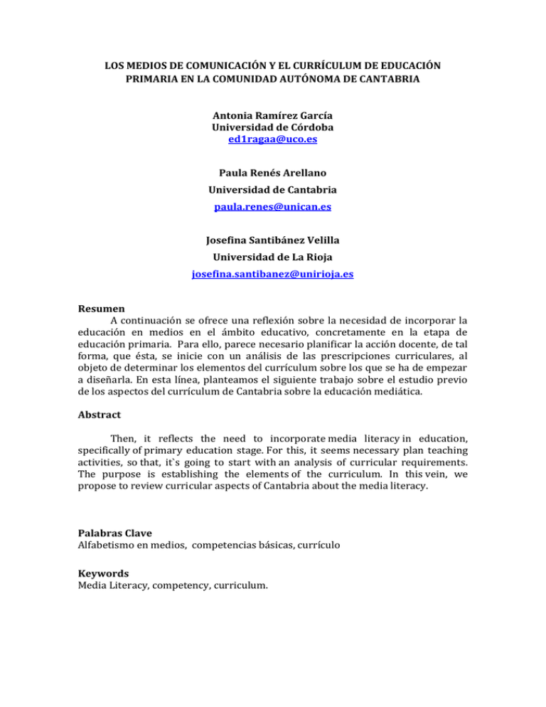 Los medios de comunicación y el currículum en la educación