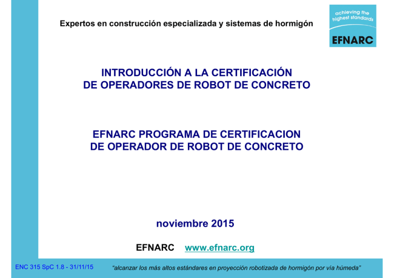 introducción a la certificación de operadores de robot de