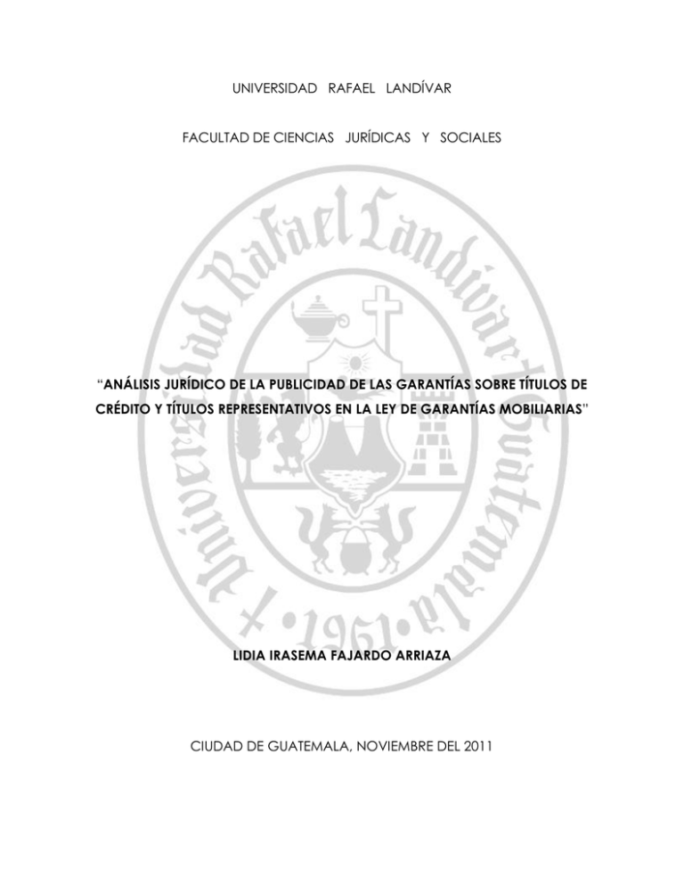 universidad rafael landívar facultad de ciencias jurídicas y sociales