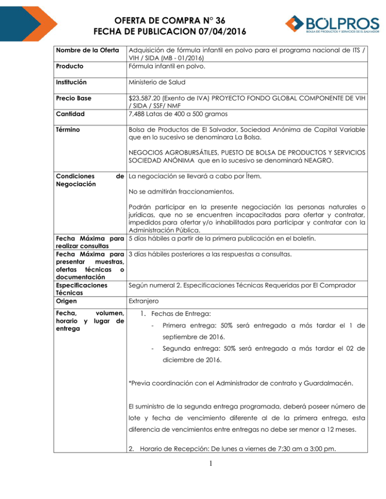 formato de oferta en firme