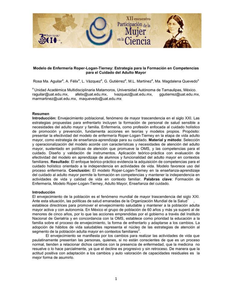 Modelo de Enfermería Roper-Logan-Tierney: Estrategia para