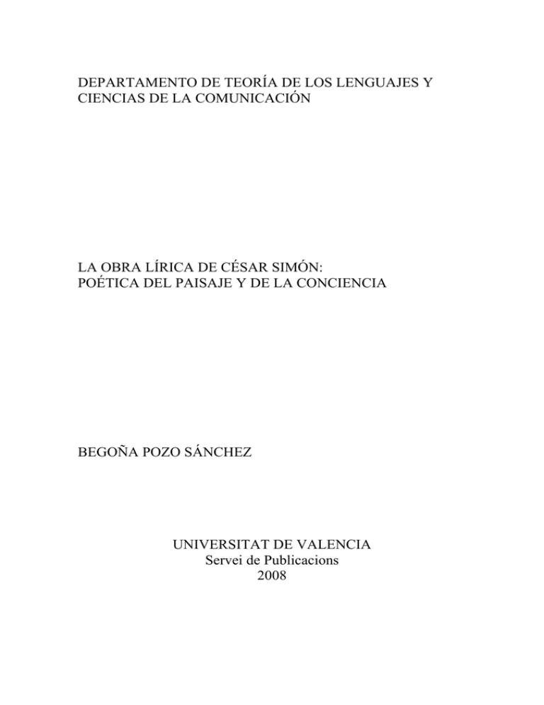La obra lírica de César Simón _PUV