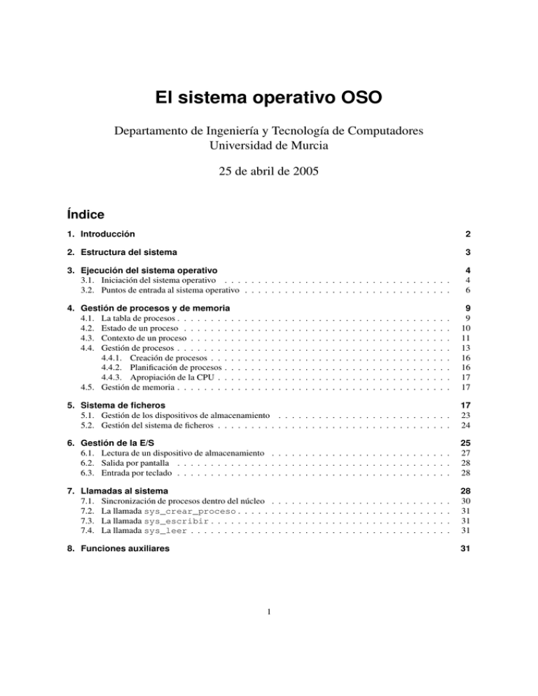 El sistema operativo OSO - Departamento de Ingeniería y