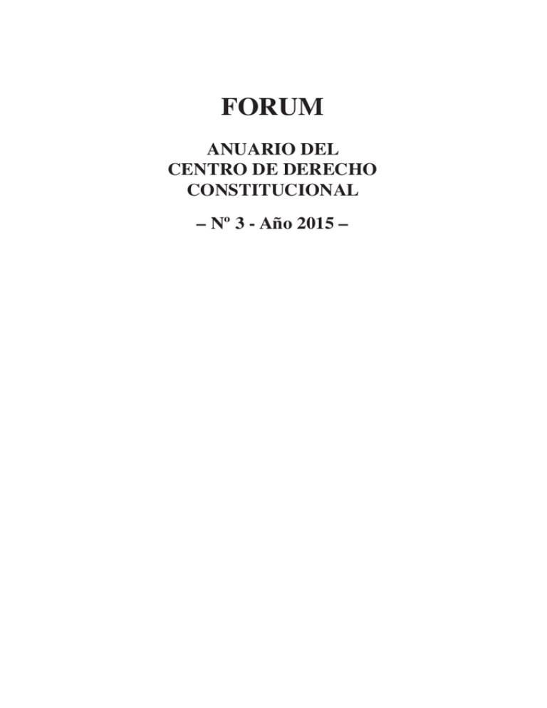 ANUARIO DEL CENTRO DE DERECHO CONSTITUCIONAL – Nº 3