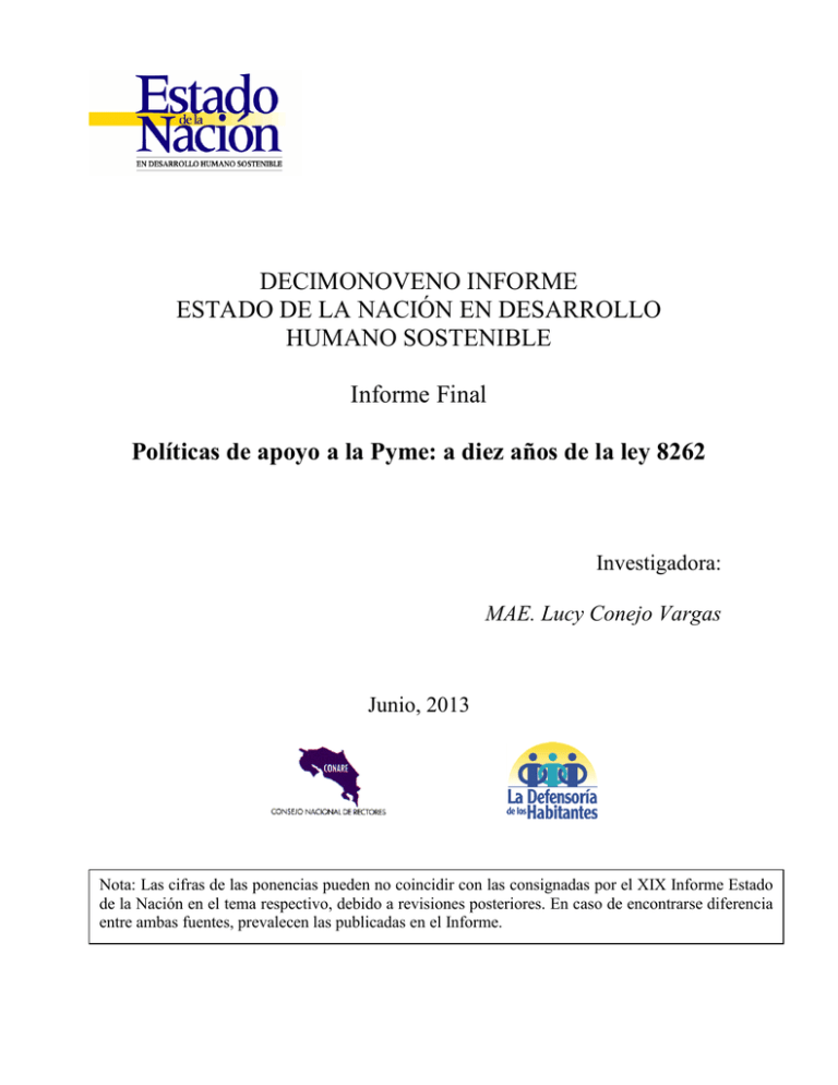 Políticas de apoyo a la Pyme: a diez años de la ley 8262.