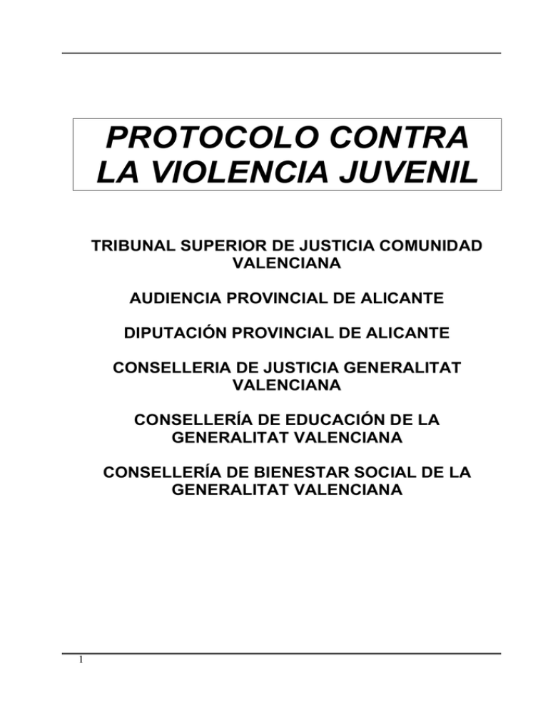 protocolo contra la violencia juvenil