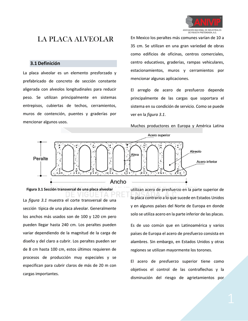 la placa alveolar
