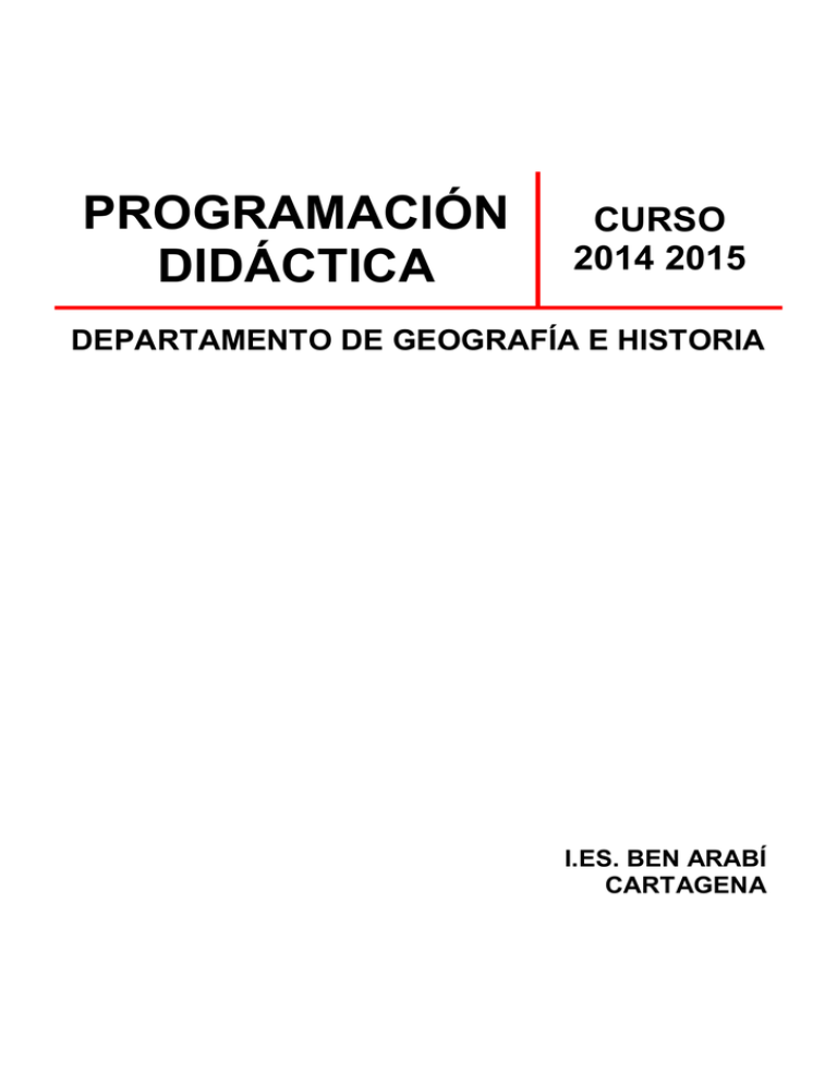 programación didáctica