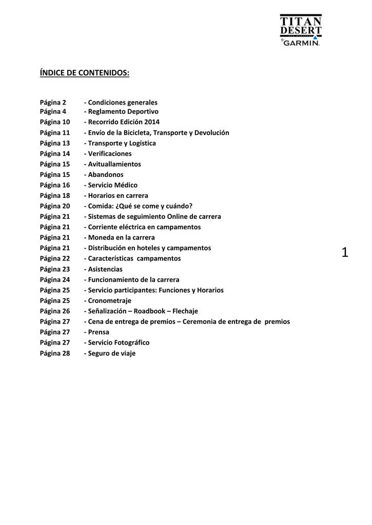 índice de contenidos