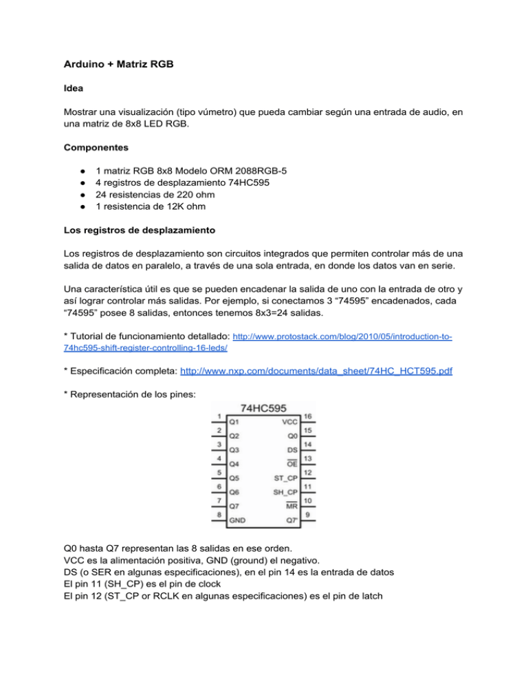 Arduino + Matriz RGB
