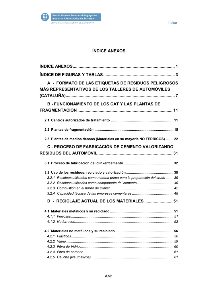 ÍNDICE ANEXOS ÍNDICE ANEXOS