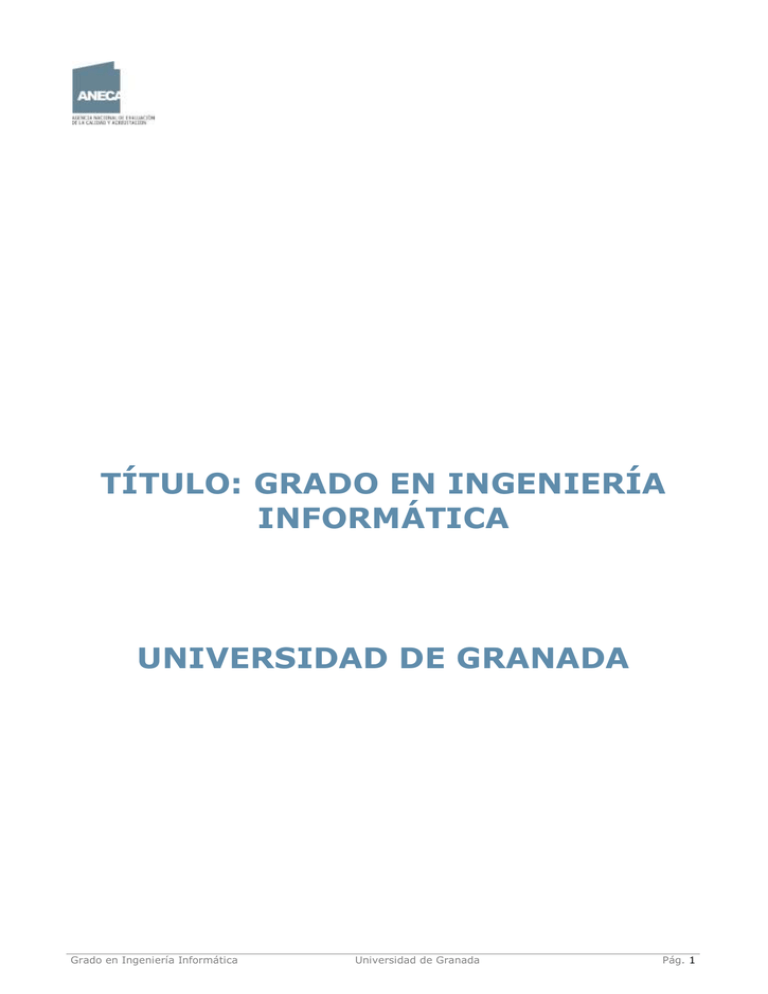 TÍTULO: GRADO EN INGENIERÍA INFORMÁTICA UNIVERSIDAD
