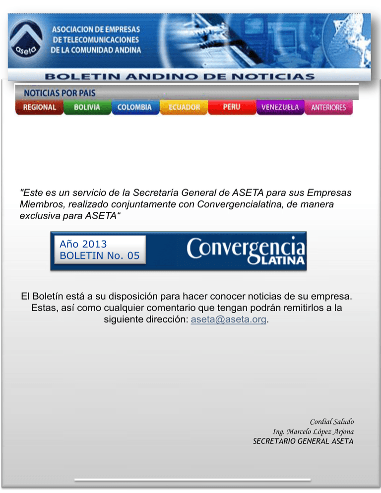 Este es un servicio de la Secretaría General de ASETA para