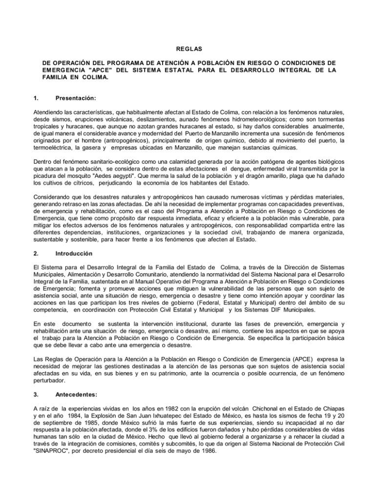 REGLAS DE OPERACIÓN DEL PROGRAMA DE ATENCIÓN A