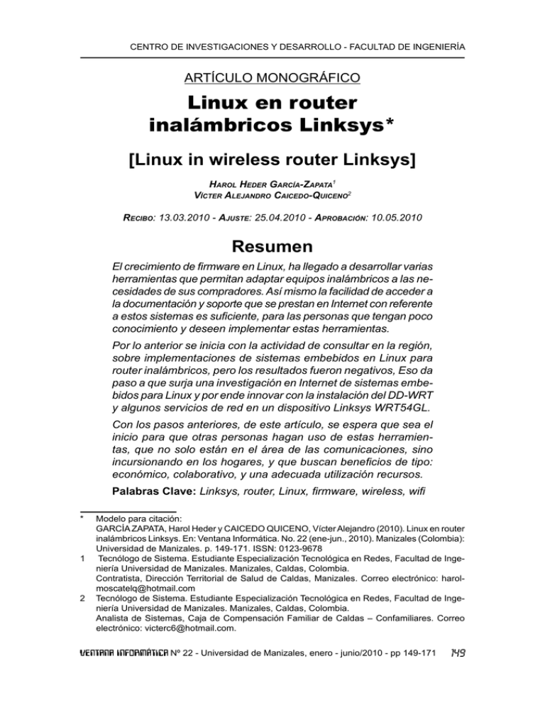 Linux en router inalámbricos Linksys