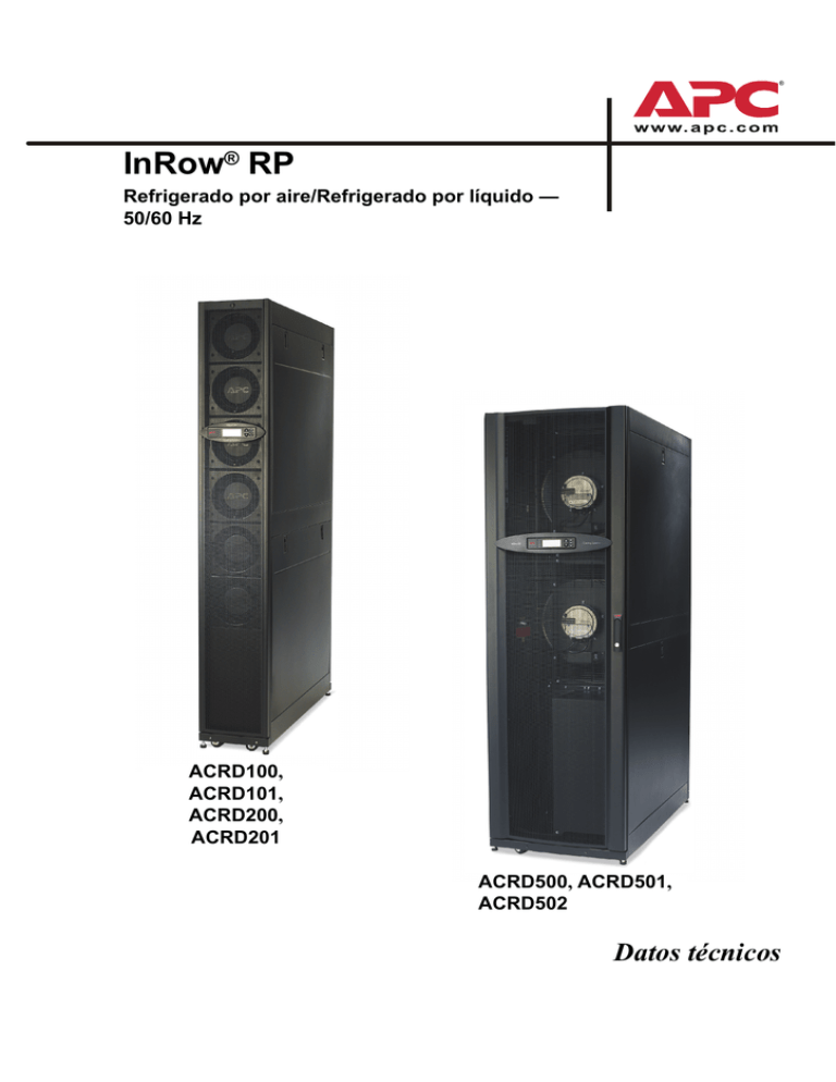 Manual de datos técnicos del InRow RD