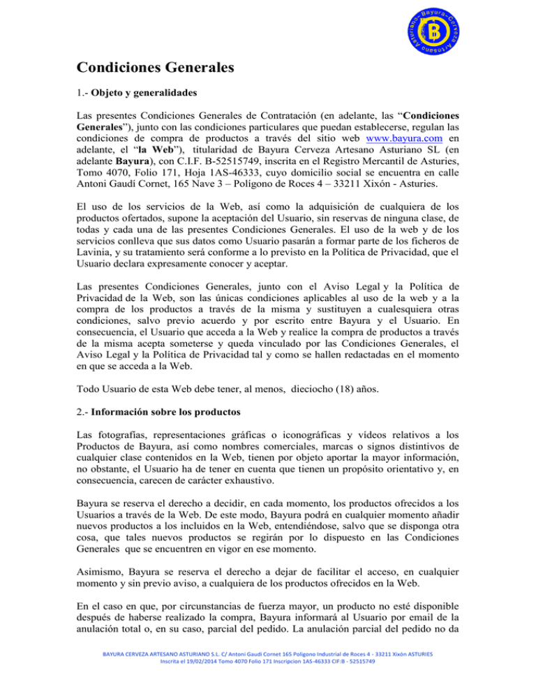 Condiciones Generales