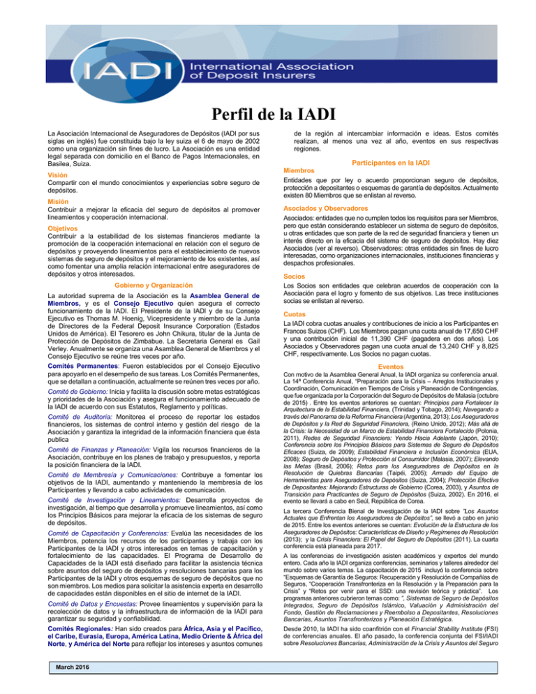 Perfil de la IADI
