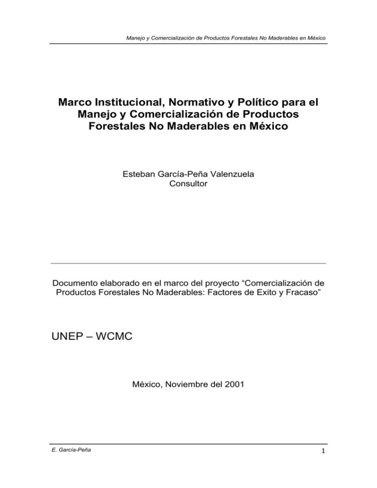 Marco Institucional, Normativo y Político para el - Bio
