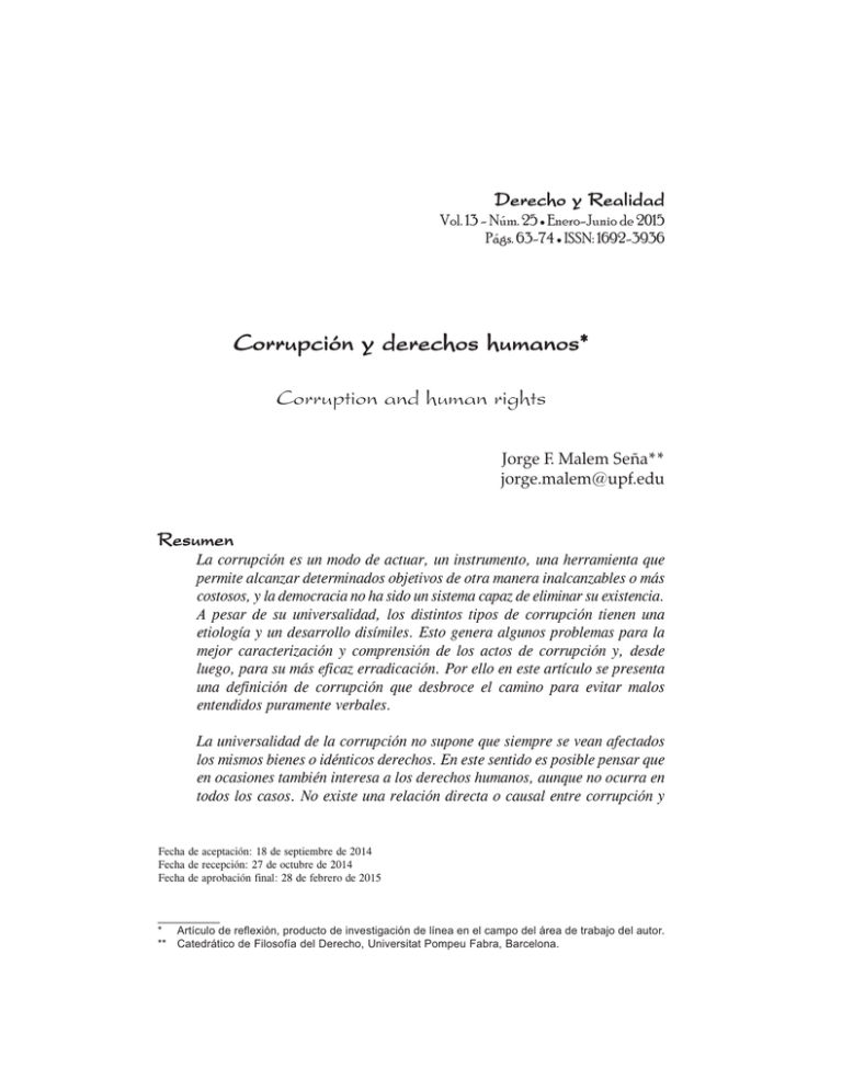 Corrupción y derechos humanos