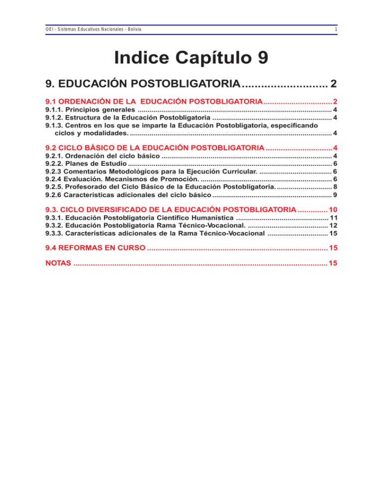 9. Educación Postobligatoria