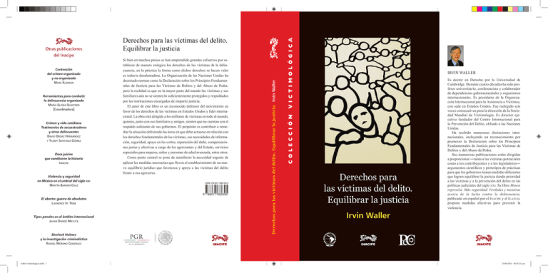 Derechos para las víctimas del delito. Equilibrar la justicia