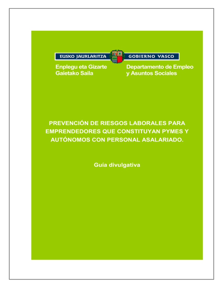 Guía de prevención de riesgos laborales para emprendedores