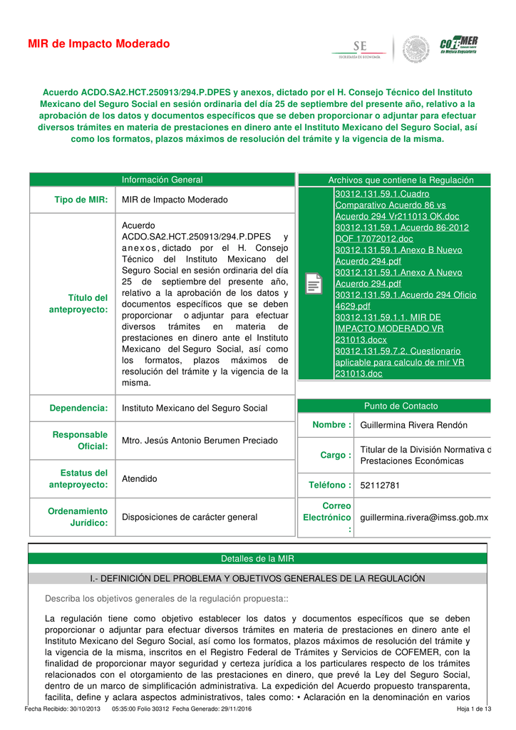 MIR de Impacto Moderado