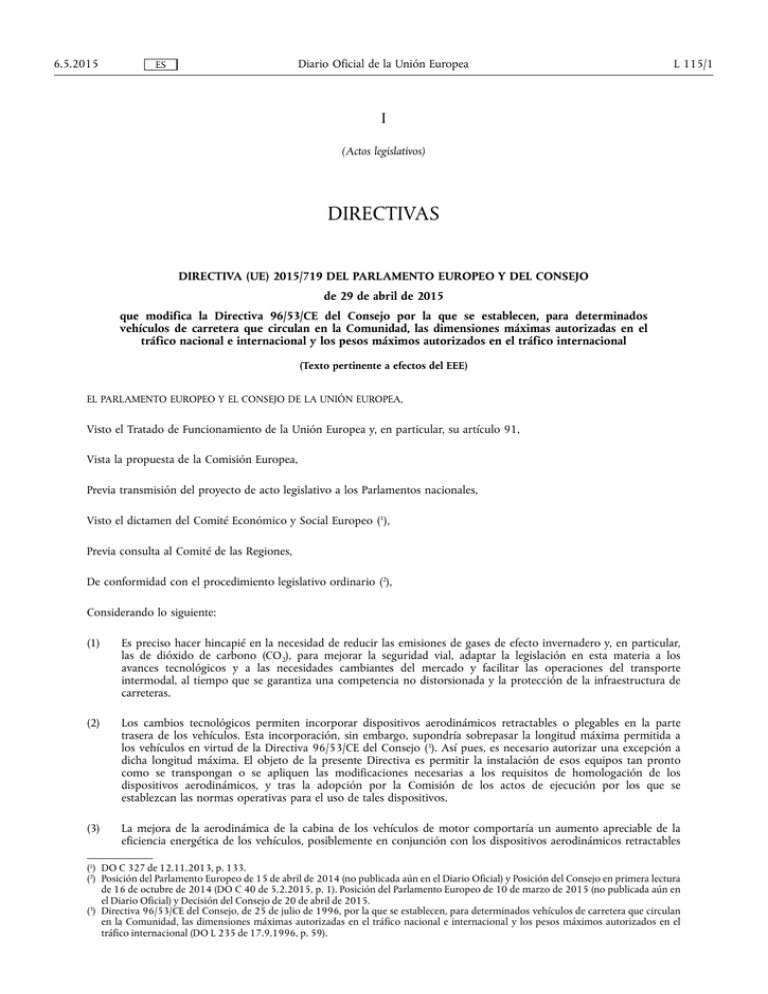 Directiva europea 2015/719