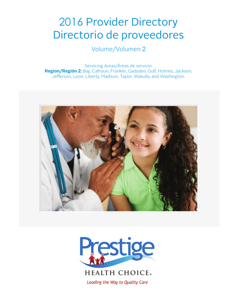 Printable provider directory - Region 2