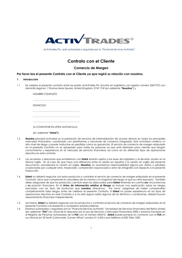 Contrato con el Cliente