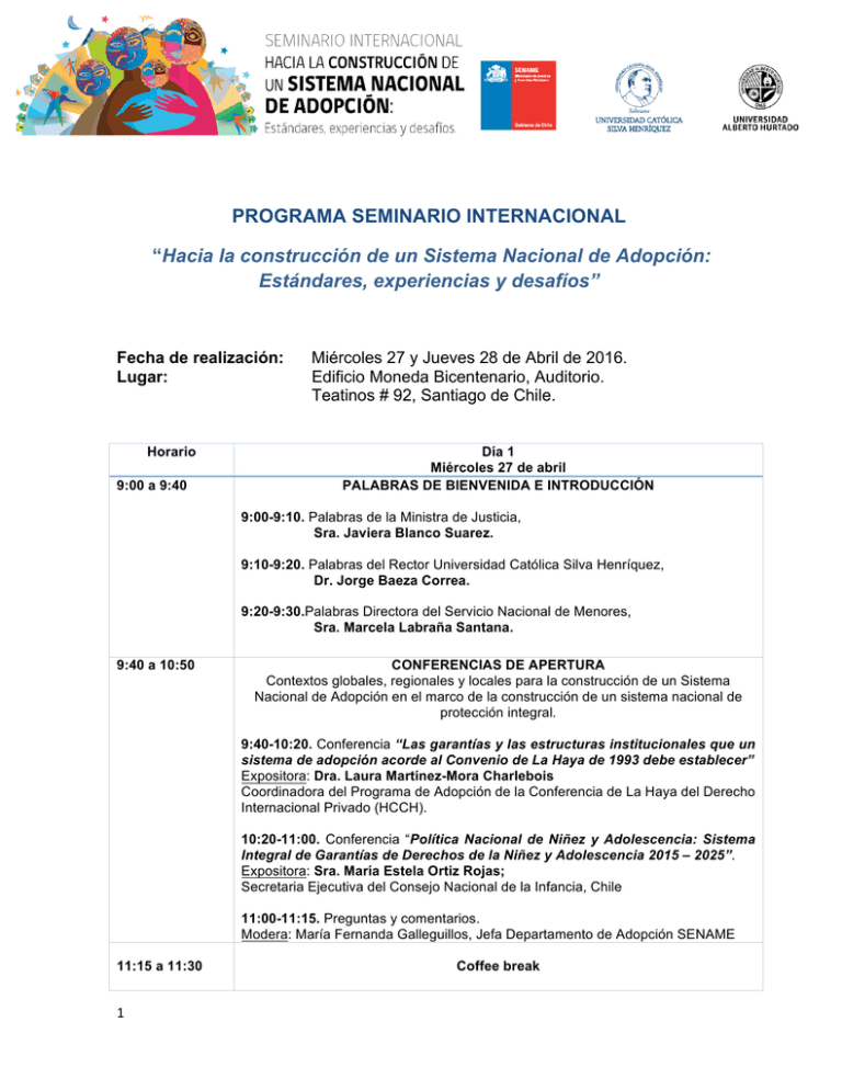 programa del Seminario - Universidad Alberto Hurtado