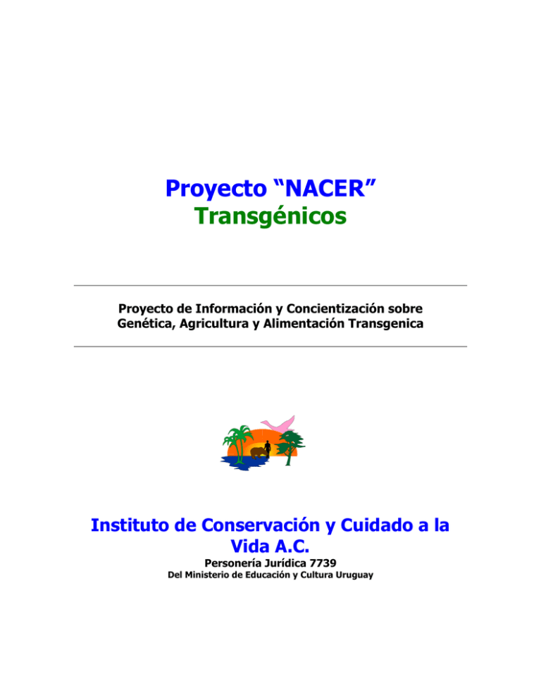 Proyecto “NACER” - Libros Especiales