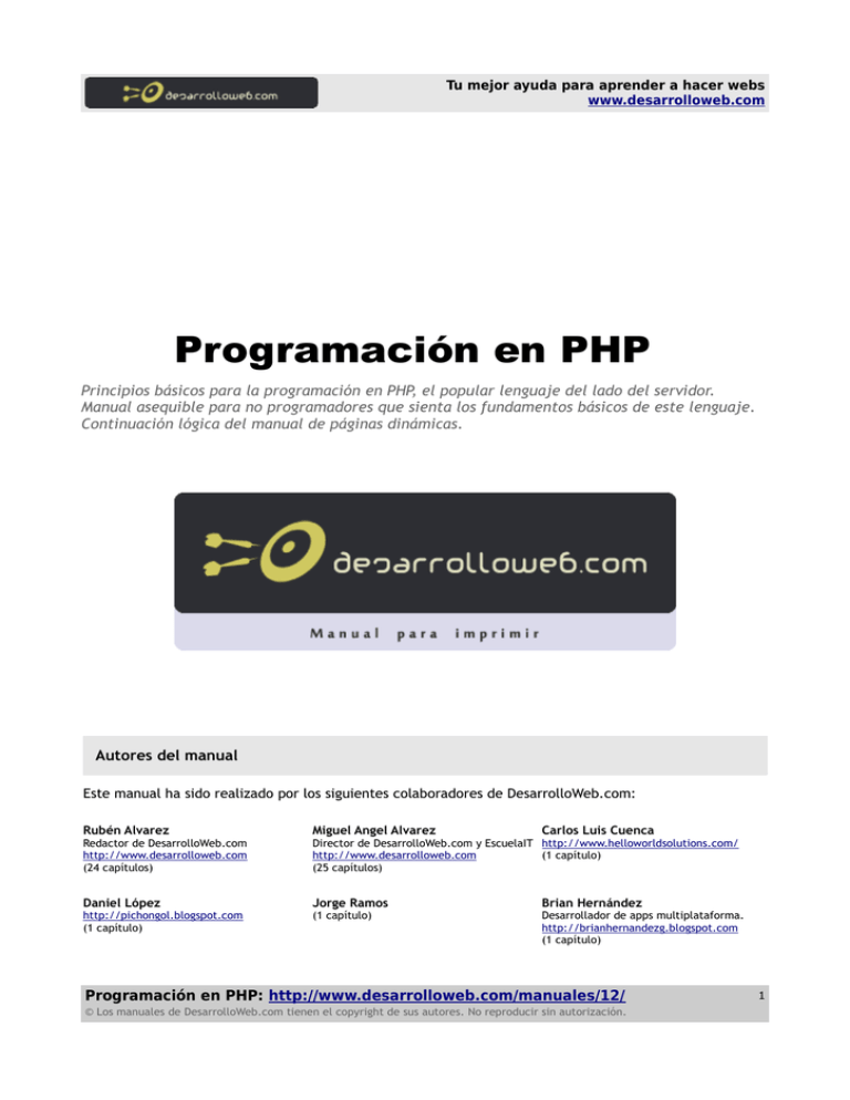 Programación en PHP - Seminari de Terrassa