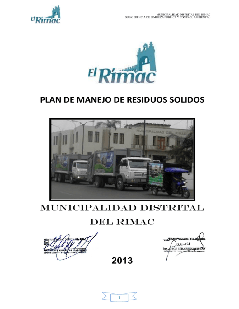PLAN DE MANEJO DE RESIDUOS SOLIDOS