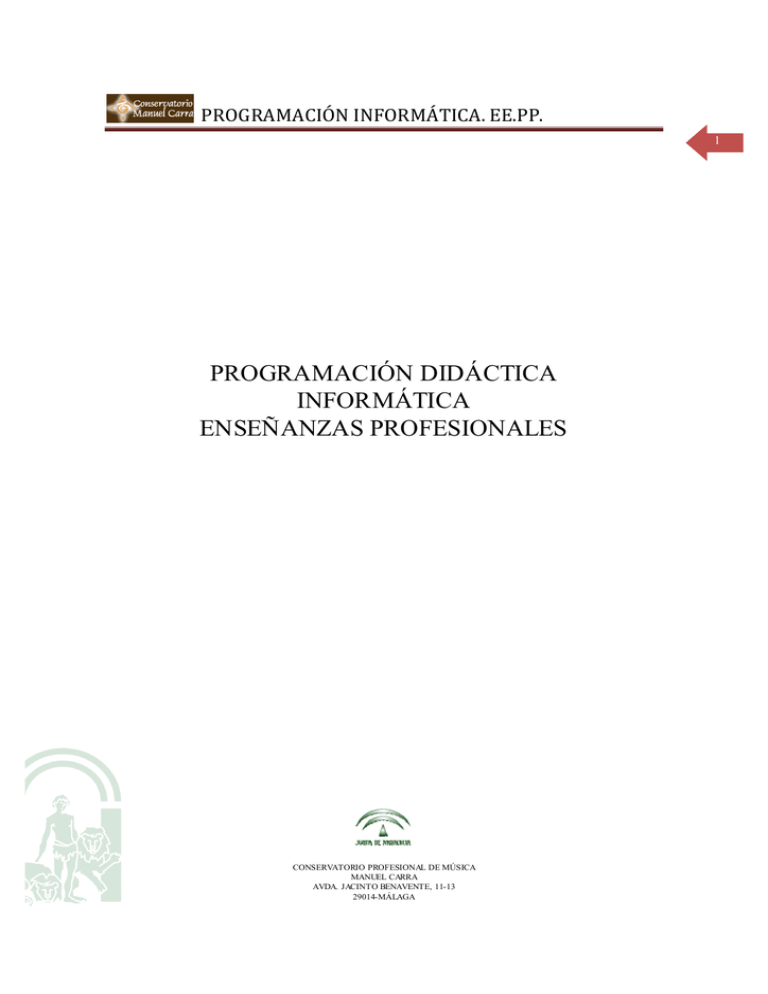 PROGRAMACIÓN DIDÁCTICA INFORMÁTICA ENSEÑANZAS