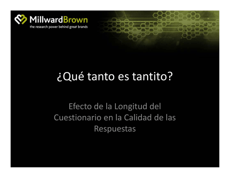¿Qué tanto es tantito?